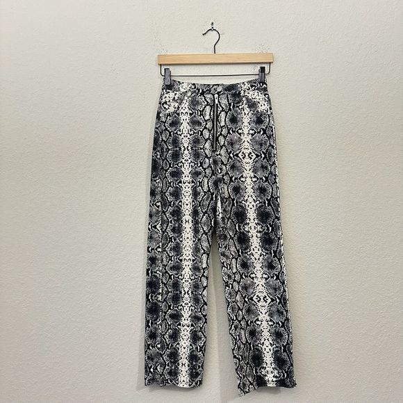 Veda | Pants & Jumpsuits | Veda Snake Print Bootcut Pants In Black ...
